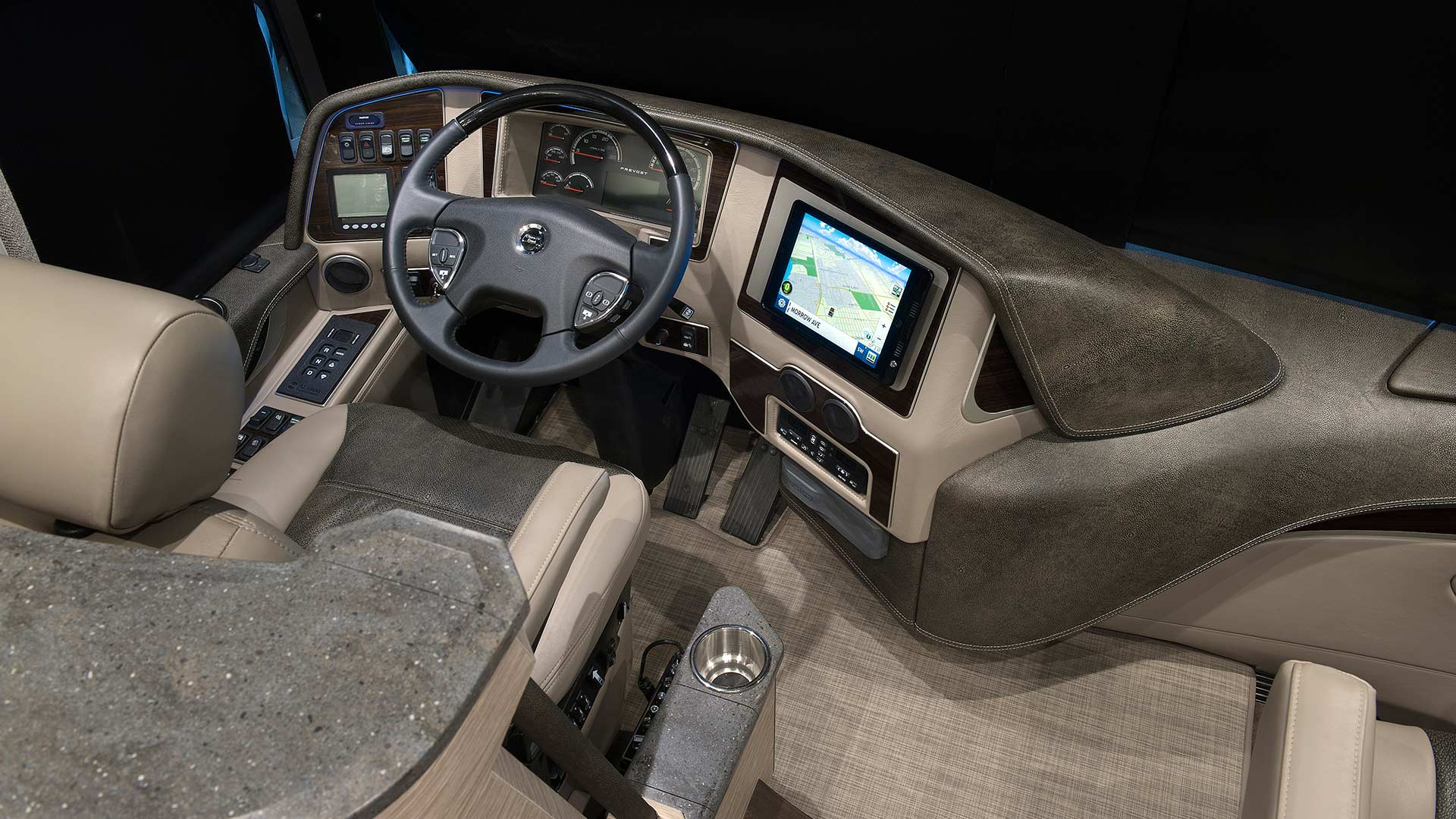 Liberty-Coach-802-Cockpit-2-Gallery - Custom Luxury Motorcoach