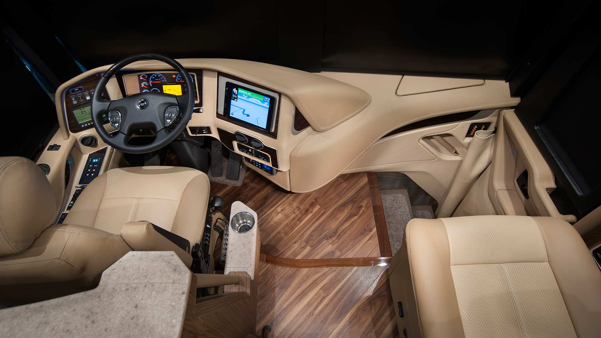 Liberty-Coach-791-Cockpit-Gallery - Custom Luxury Motorcoach