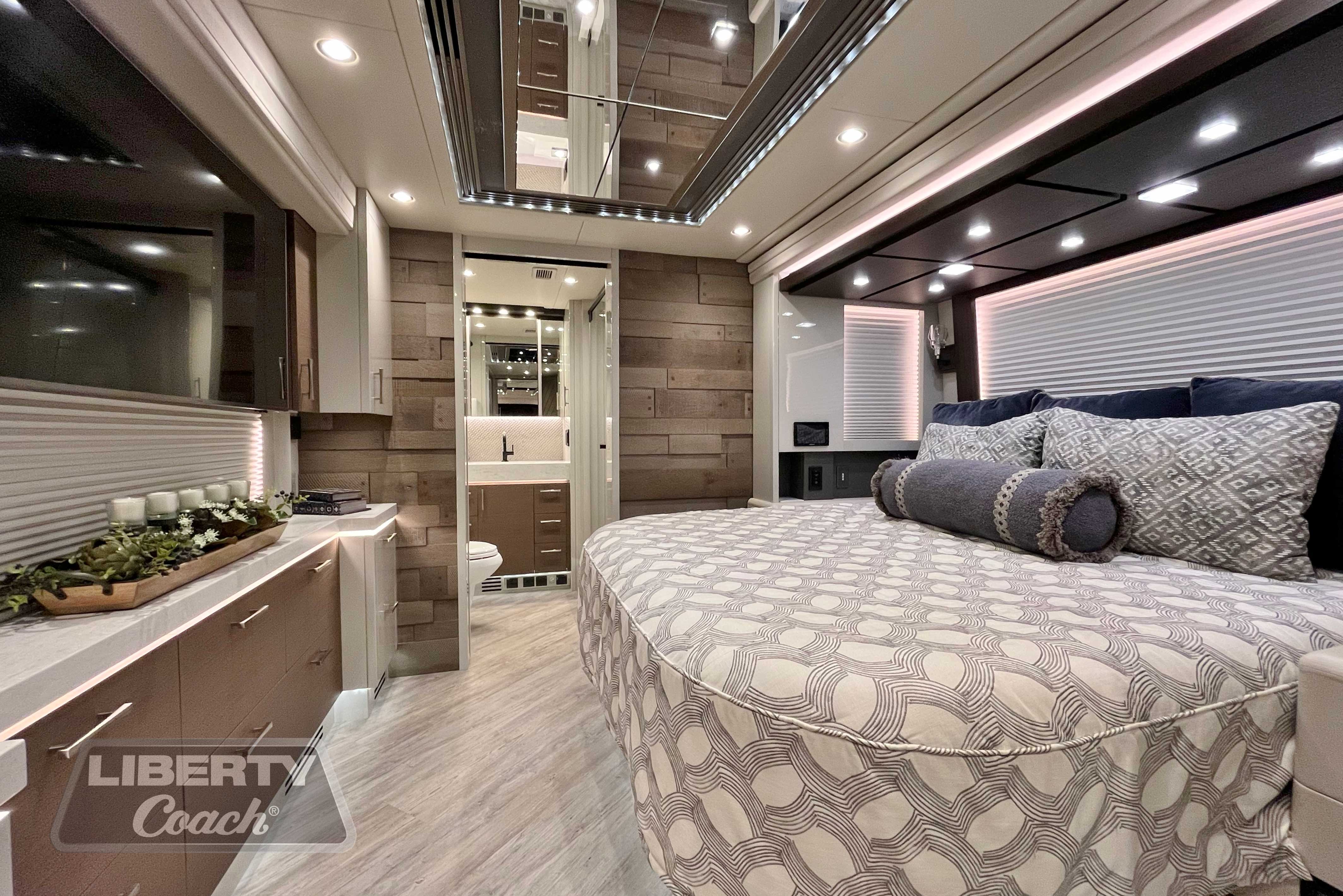 Liberty-Coach-5422-Bedroom-Overview - Custom Luxury Motorcoach