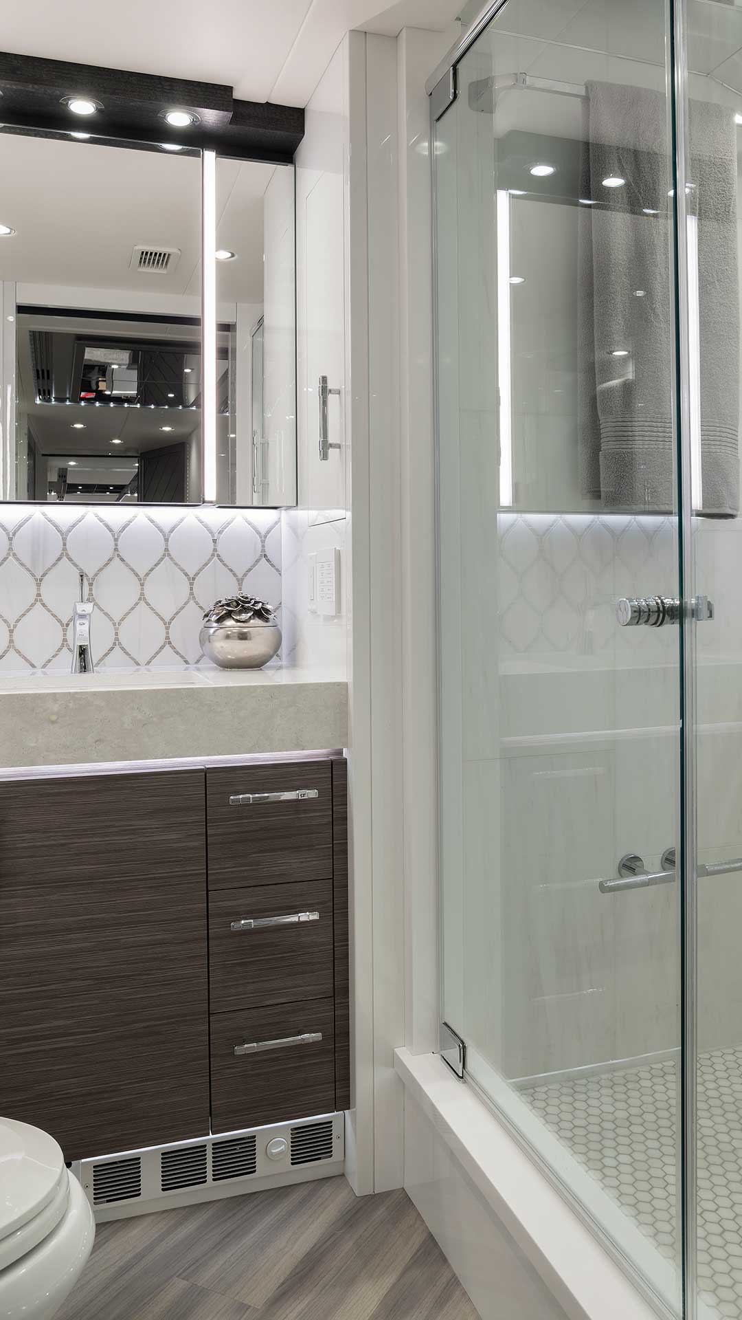 Liberty-Coach-864-Bathroom - Custom Luxury Motorcoach