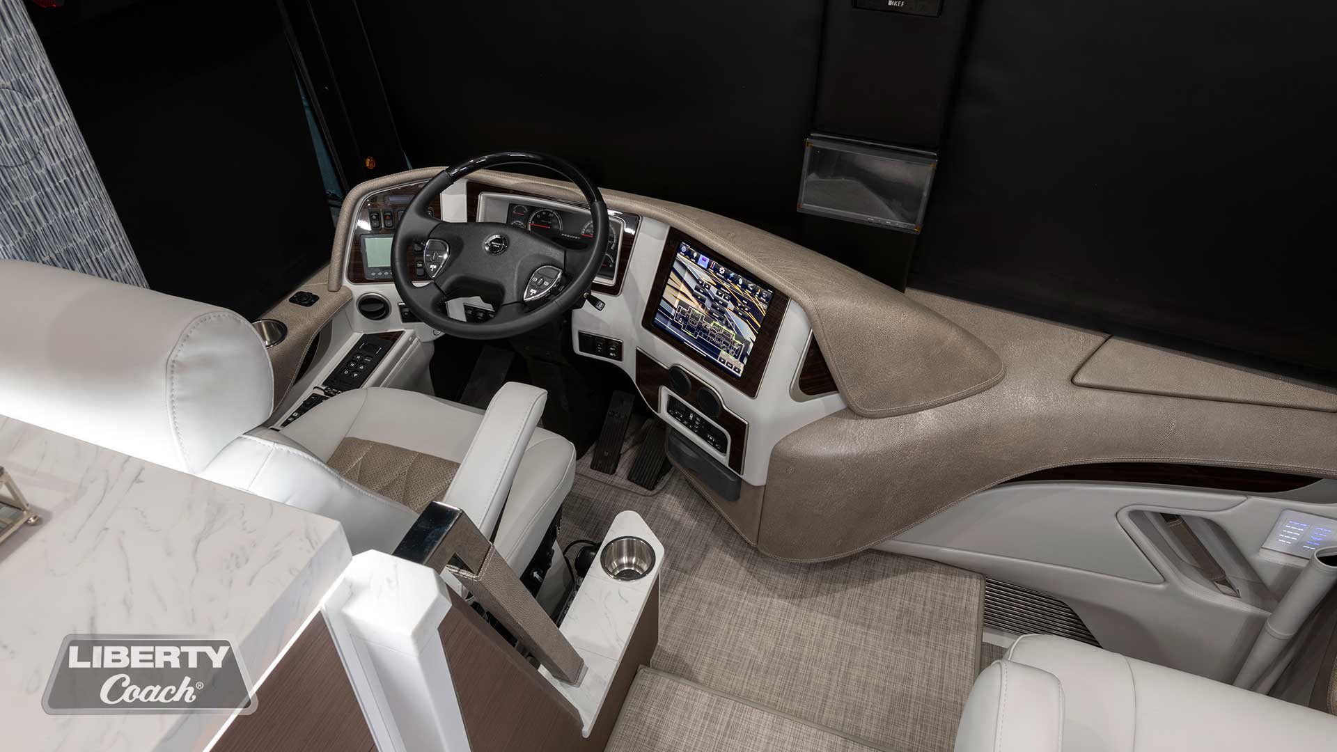Liberty-Coach-885-Cockpit-Gallery - Custom Luxury Motorcoach