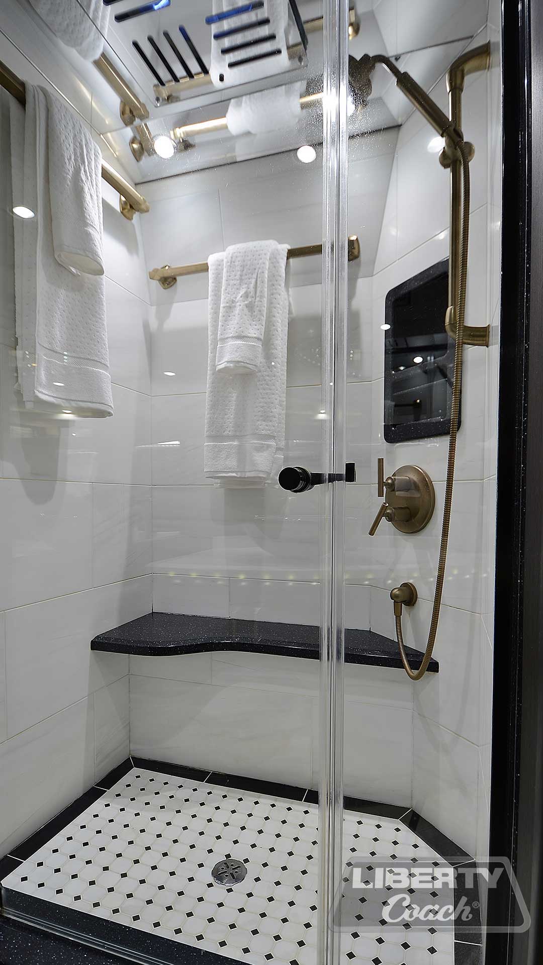 Liberty-Coach-5401-Shower-Gallery - Custom Luxury Motorcoach