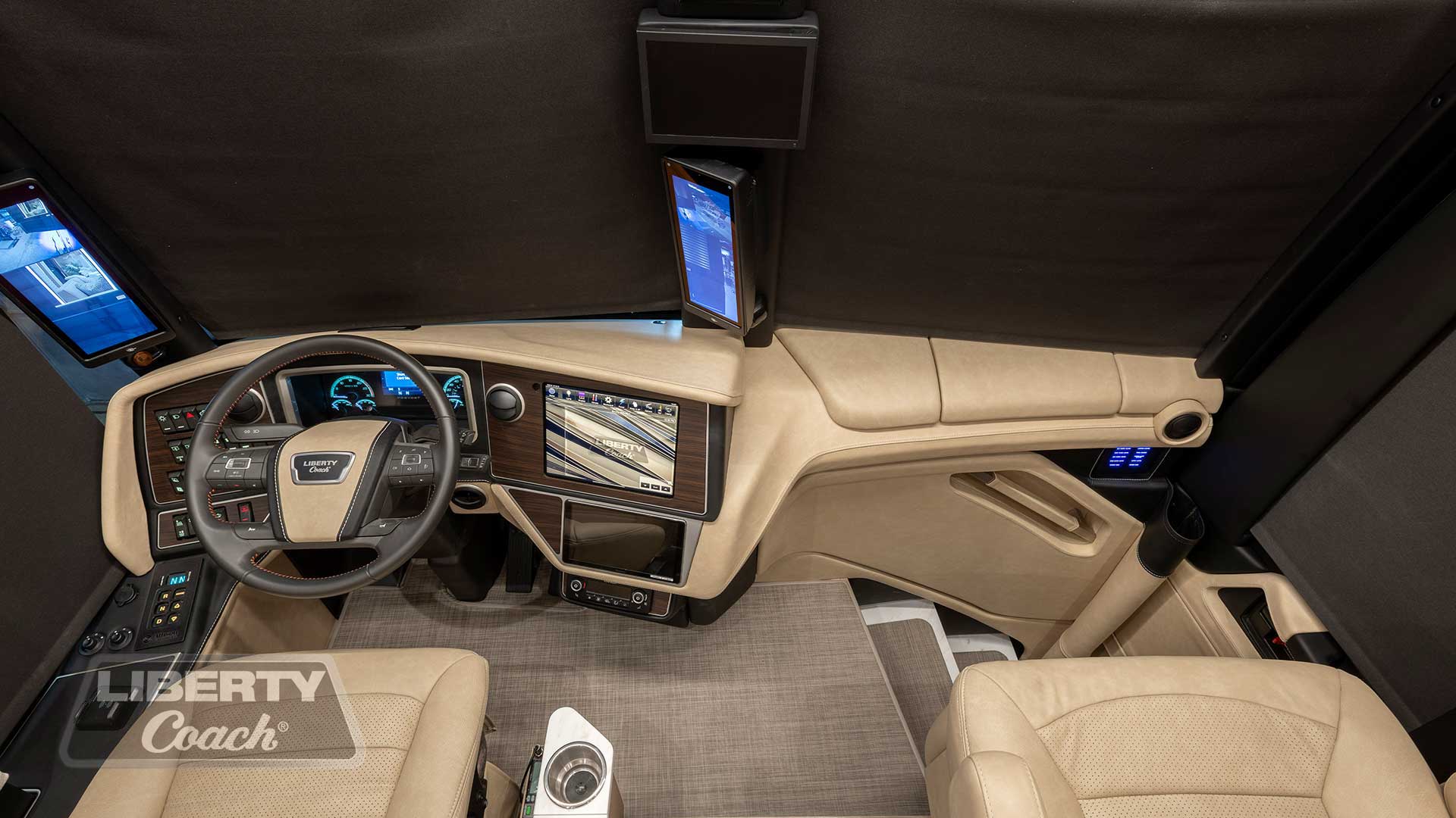 Liberty-Coach-902-Cockpit-5-Gallery - Custom Luxury Motorcoach