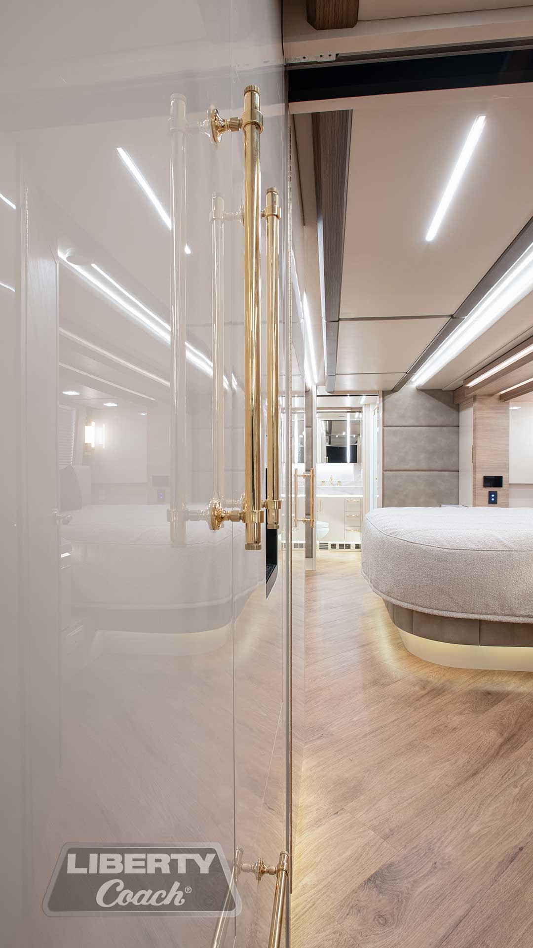 Liberty-Coach-921-Hallway-2-Gallery - Custom Luxury Motorcoach